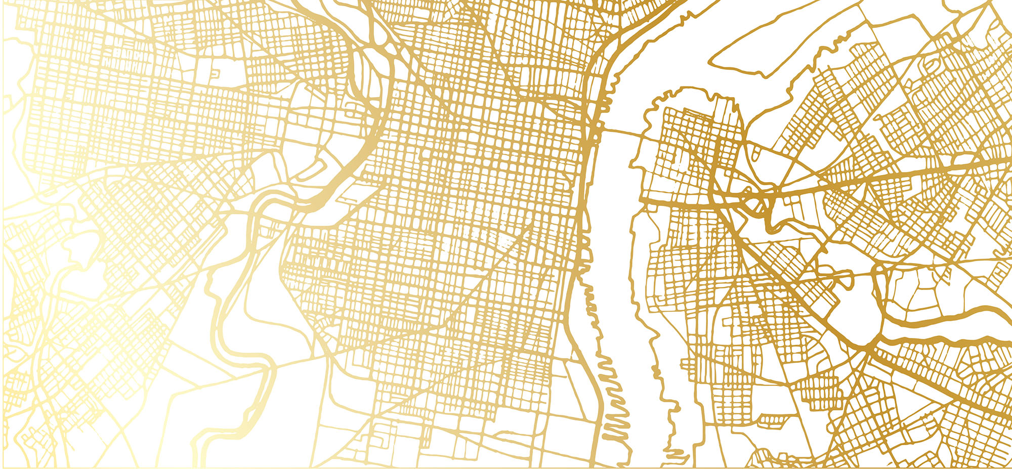Philadelphia USA City Map in Retro Style in Golden Color. Outline Map ...